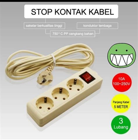 Stop Kontak Kabel Meter Lubang Stop Kontak Swicth Lampu Lazada Indonesia