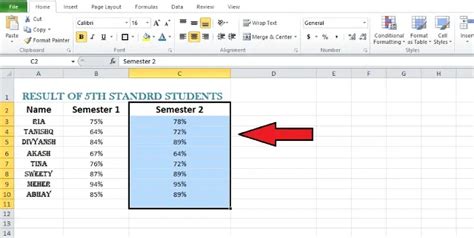 excel modifying columns rows and cells