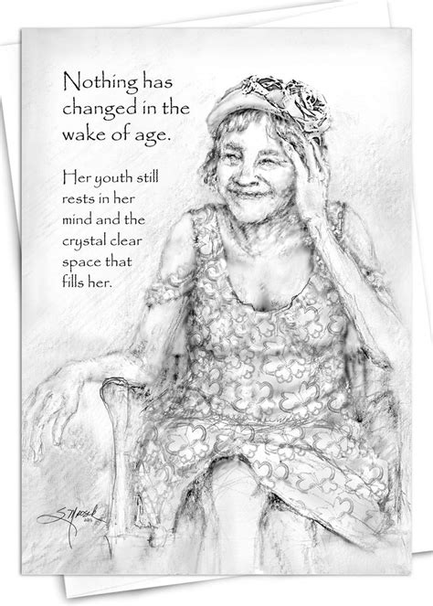Birthday Card Old Card Womens Card Art Card Original Card Unique