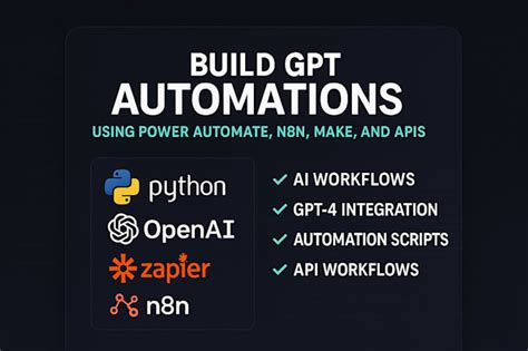 Build Gpt Automations Using Power Automate N8n Make And Apis By Alex