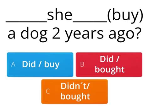 Simple Past Interrogative Form Quiz Questionário