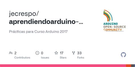 GitHub jecrespo aprendiendoarduino Curso Arduino 2017 Prácticas para