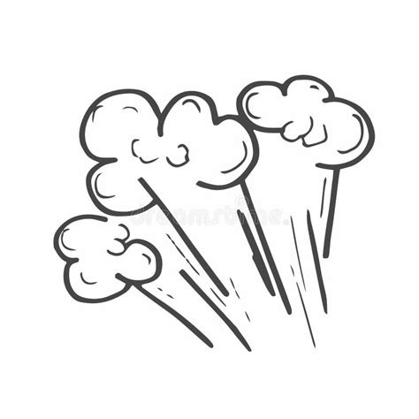 Comic Speed Vector Cloud Icon Set Catroon Motion Puff Effect Explosion Bubble Jumps With Smoke