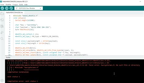 Problème Avec Fatal Error Mbedtlsneth No Such File Or Directory Français Arduino Forum