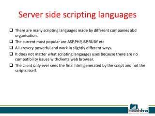 Server Side Scripting PPTX