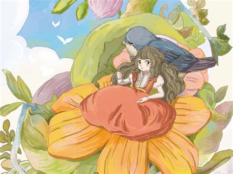 拇指姑娘插画送土豆 站酷zcool