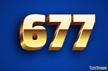 677 Text Effect and Logo Design Number
