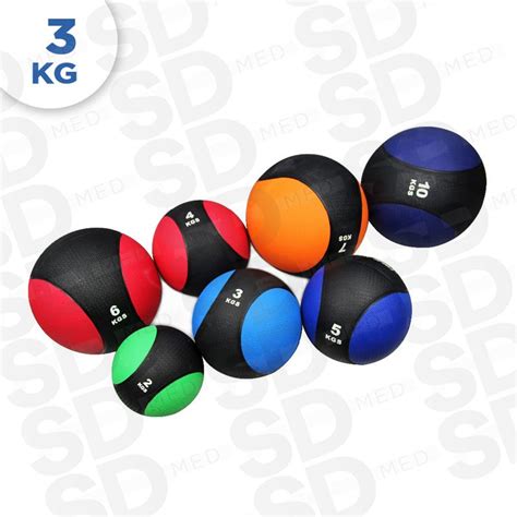 Balón Medicinal Profesional Con Rebote 3 Kg Sd Med