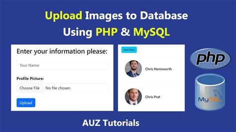 How To Upload Images Into Mysql Database And Display It Using Php Youtube