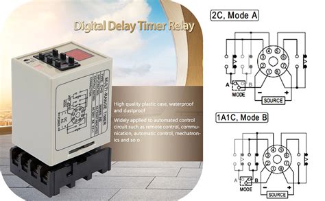 Delay Timer Relay Digital Delay Timer Relay Ah3 Dm Dual Mode 0 01s 99h Led Display 12 24 110