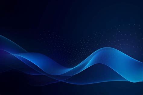 Blue Color Waves Particle And Geometric Abstract Background Design