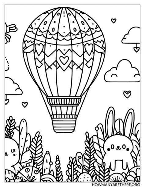 7 Безкоштовні Розмальовки Повітряна Куля для Друку Сторінки та Малюнки для Дорослих та Дітей