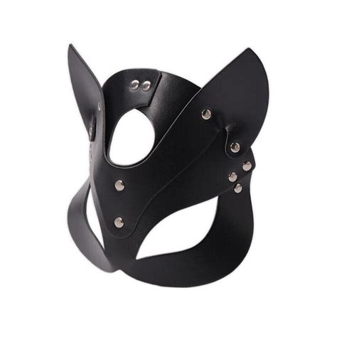 erotische Frauen Sexy Maske Halbgesicht Fuchs Cosplay Ledermaske ...