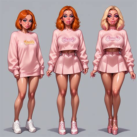 Transformation Sequence Nerd Turns Into A Bimbo With Provocative