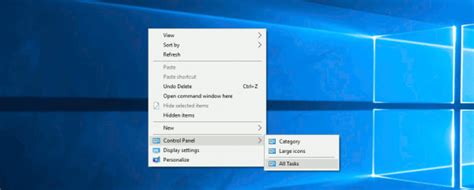 Add Control Panel Context Menu In Windows 10