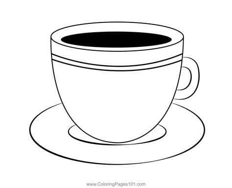 Cup Of Coffee Coloring Page