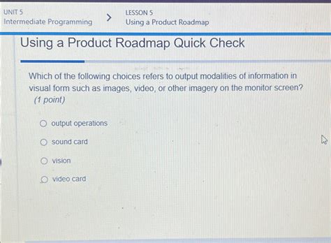 Solved Unit 5lesson 5intermediate Programmingusing A Product