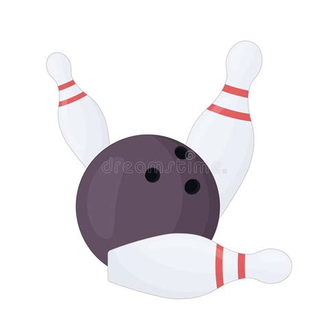 Bowling Pins And Ball Stock Vector Illustration Of Action 264896914
