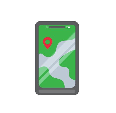 Premium Vector Smartphone With Gps Map Vector Illustration