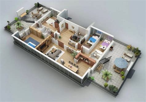 50 Four “4” Bedroom Apartment House Plans Architecture And Design
