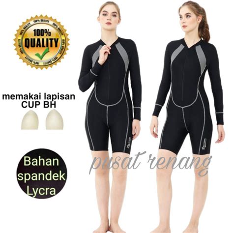 Jual Baju Renang Wanita Baju Renang Dewasa Lapis Cup Bh Baju Renang