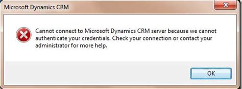 Cannot Connect To Microsoft Dynamics Crm