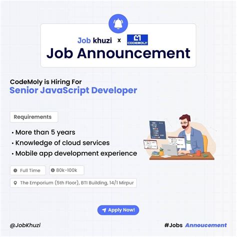 On Linkedin Codemoly Is Looking For Senior Javascript Developer Type Full