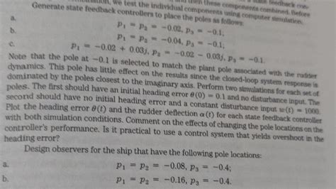 For The Autopilot Ship Control Design Problem In