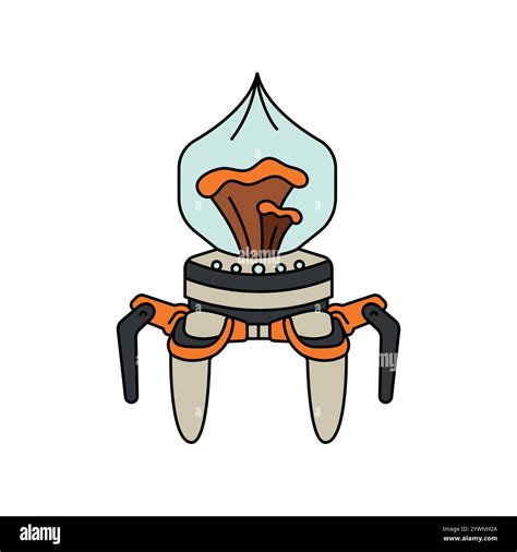 Robot Helper Vector Color Illustration Artificial Intelligence Technology In Agriculture And