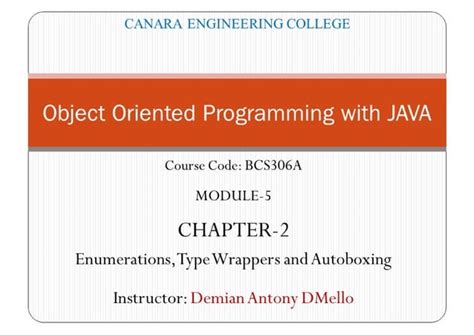 Enumerations Type Wrappers And Autoboxing Pdf Programming