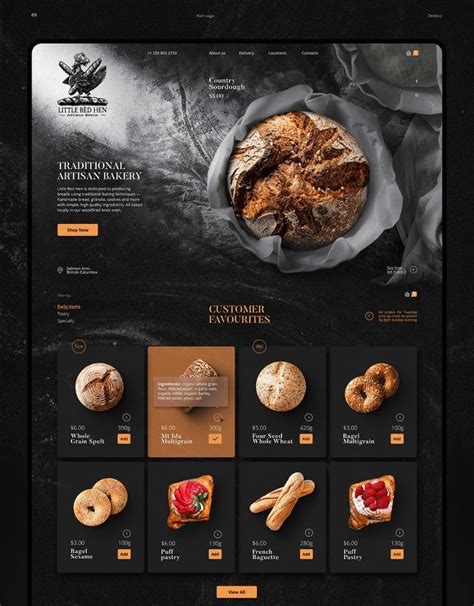 Pin By 서재원 On 디자인참고 Food Website Design Bakery Website Food Menu Design