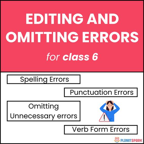 Class 6 Grammar Worksheet On Editing And Omitting Errors Planetspark