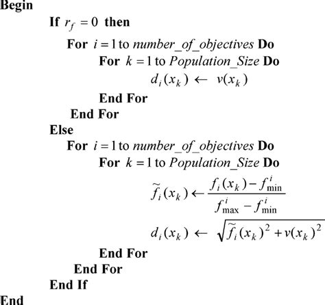 psuedocode for finding distance value download scientific diagram