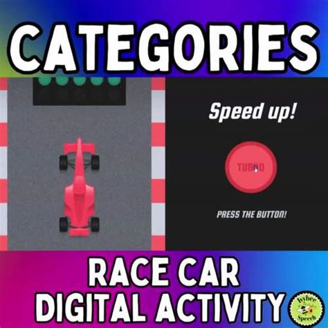Categories Vocabulary Bundle Digital Race Car Game And Printable Sorting Activity