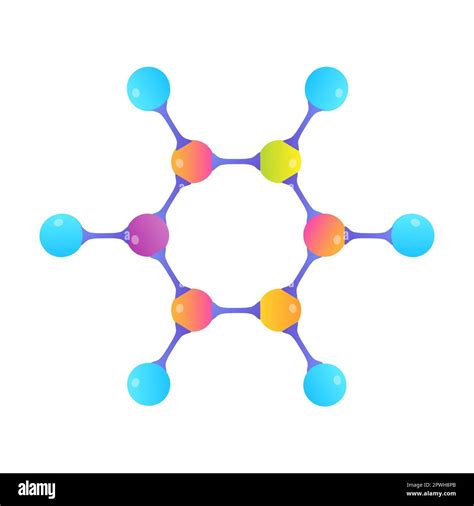 Molecular Structure Vector Illustration Shape Or Model Of Connected Molecules For Scientific