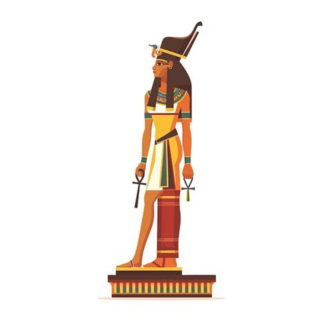 Premium Vector Ancient Female Egyptian Pharaoh Statue