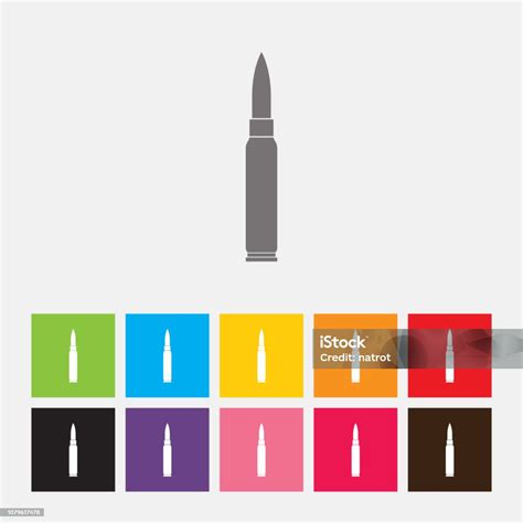 步槍子彈圖示向量圖形及更多一個物體圖片 一個物體 來福槍 剪裁圖 Istock