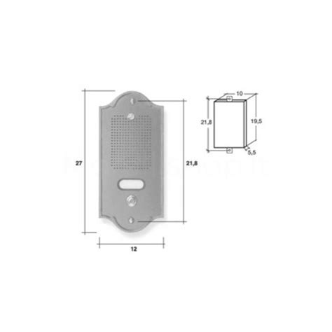 Push Button Panel For Intercom NAME Mod PLM A In Brass Anthracite Finish