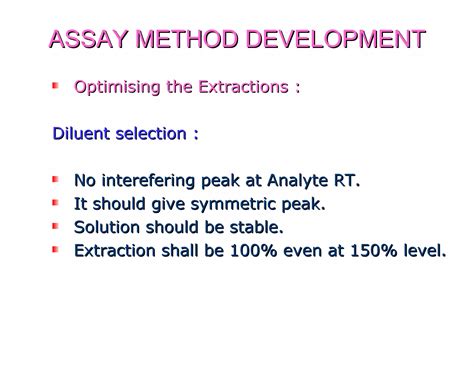Assay Method Development Ppt