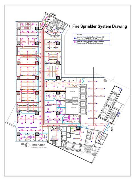 Fire Sprinkler System Layout Drawing Pdf Building Engineering