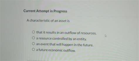 solved current attempt in progressa characteristic of an