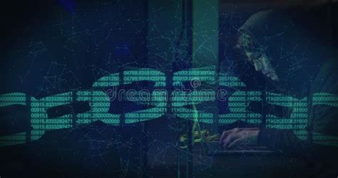 Image Of Data Processing Over Asian Male Hacker In Server Room Stock Image Image Of Software