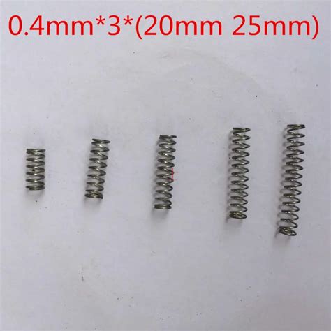 Multi Specification 0 4mm 3 20mm 25mm 10pcs Compression Spring