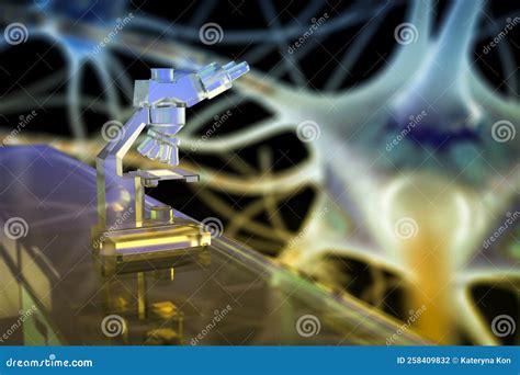 Microscope Optique Binoculaire Illustration 3d Illustration Stock