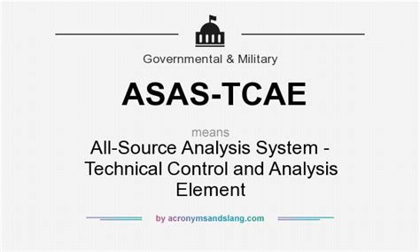 What Does Asas Tcae Mean Definition Of Asas Tcae Asas Tcae Stands For All Source Analysis