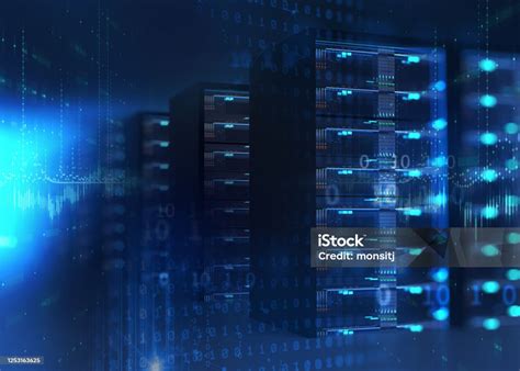 노드 베이스 프로그래밍 데이터 디자인 요소와 서버룸 3d 일러스트레이션의 복도 0명에 대한 스톡 사진 및 기타 이미지 0명 Cpu 가상현실 Istock