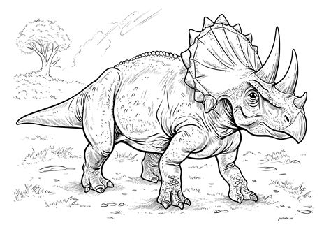 Dinosaur Adult Coloring Page
