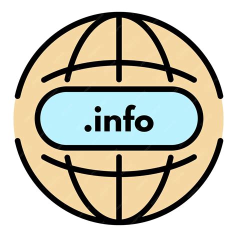 Premium Vector Global Domain Icon Outline Global Domain Vector Icon Color Flat Isolated