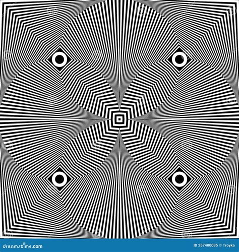 Abstract Seamless Op Art Geometric Pattern Striped Lines Texture Stock Vector Illustration Of