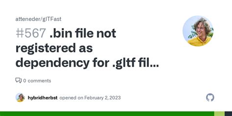 Bin File Not Registered As Dependency For Gltf File At Editor Import